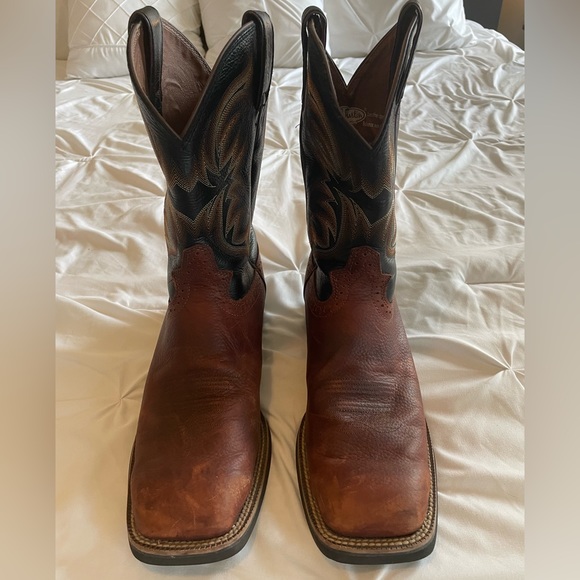 Justin Boots | Shoes | Mens Square Toe Dark Tan Buffalo Style 723 ...